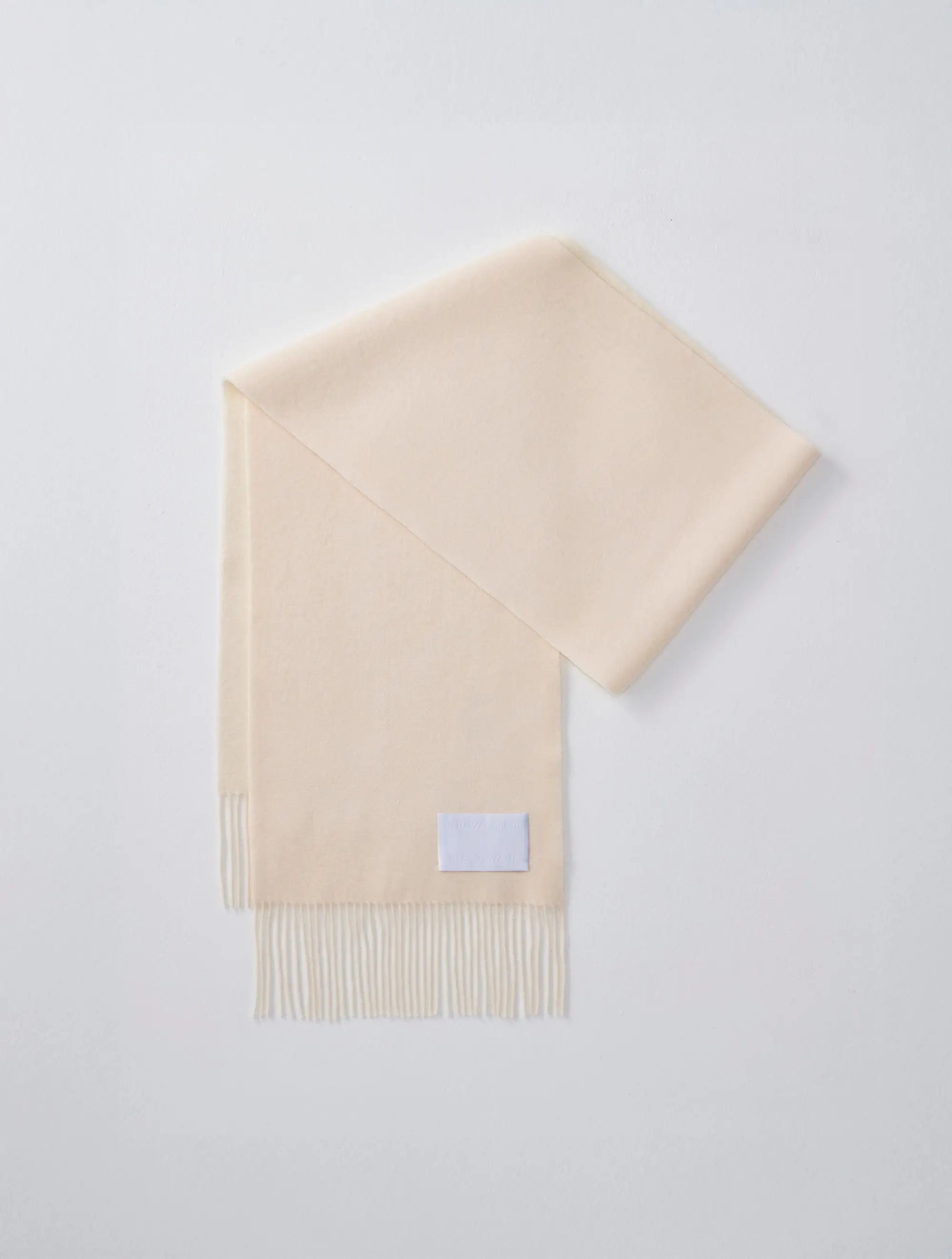 Cashmere scarf off-white | EDWARD BROWN official online store